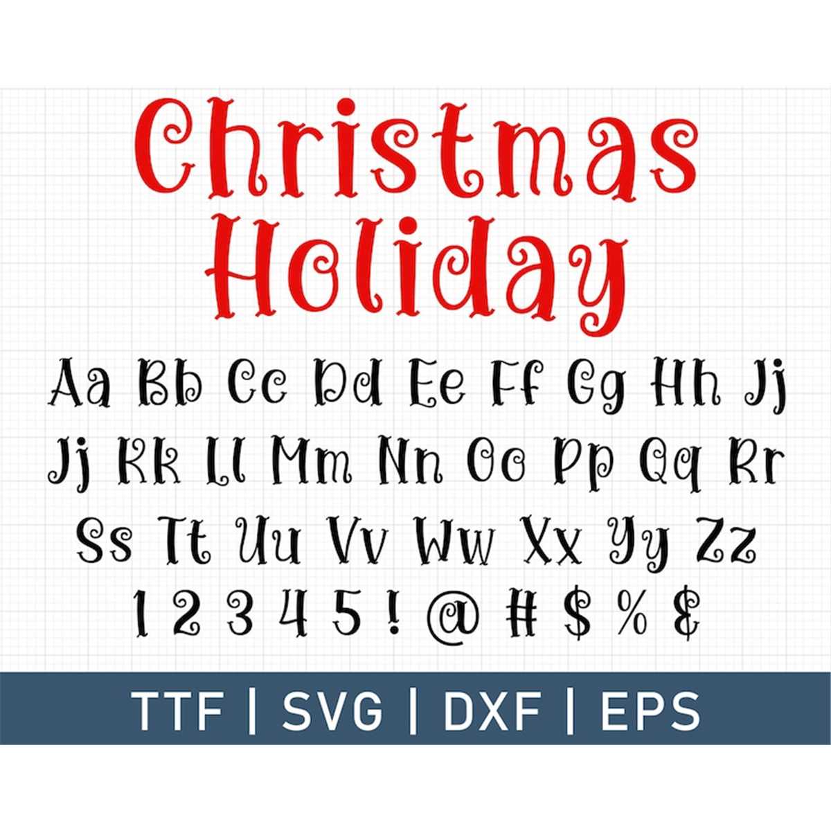 Christmas Holiday Font, Christmas Letters Svg, Christmas Scr | Inspire ...