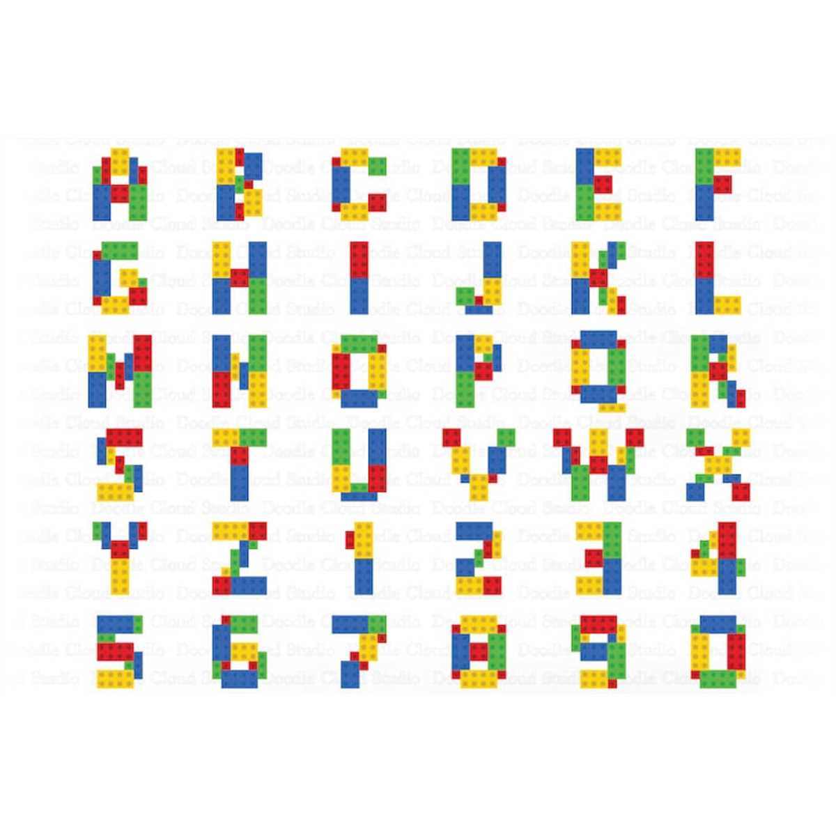 Alphabet SVG, Numbers SVG, Building Blocks Alphabet and Numb - Inspire ...