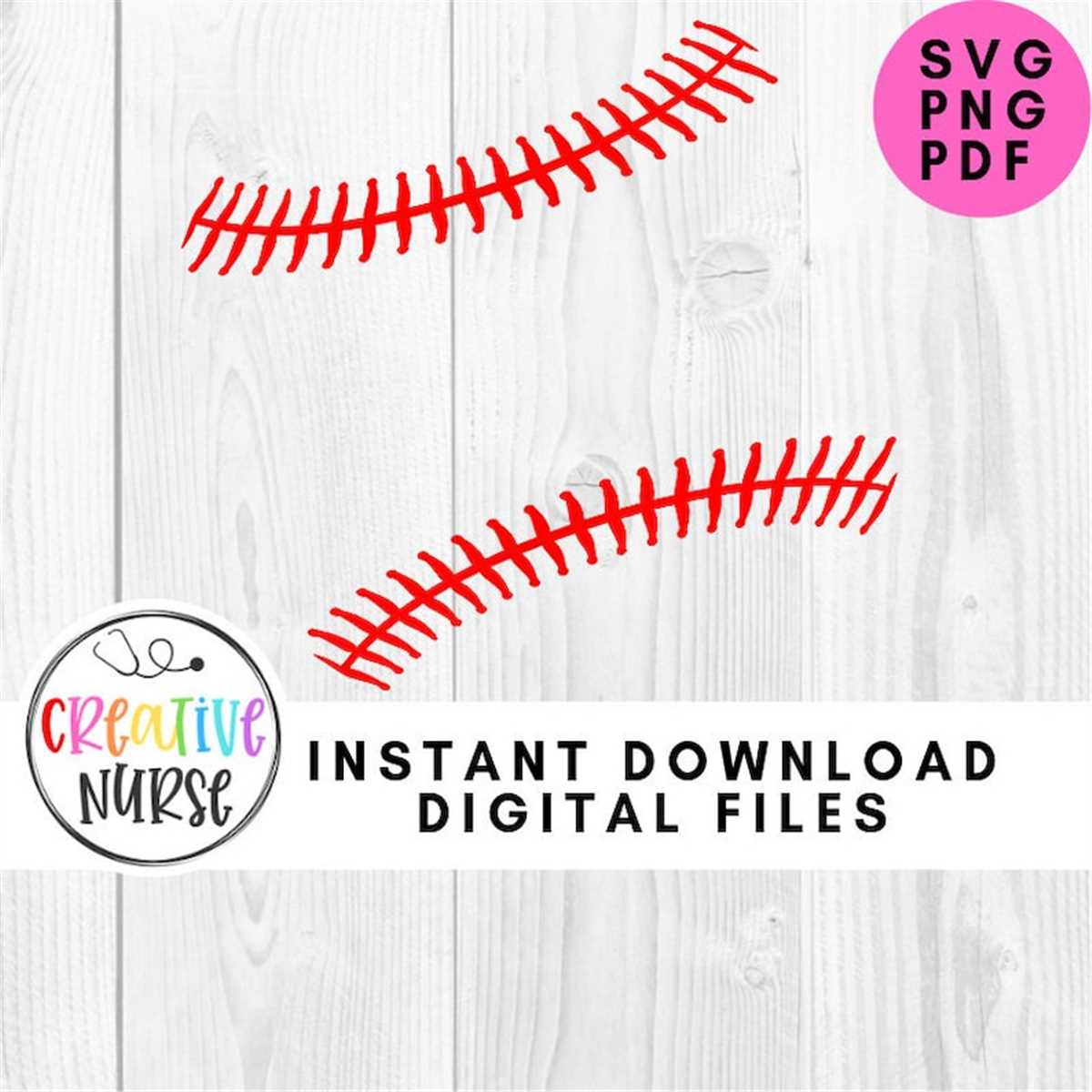 Baseball stitches SVG, Baseball svg file, Softball lace svg | Inspire ...