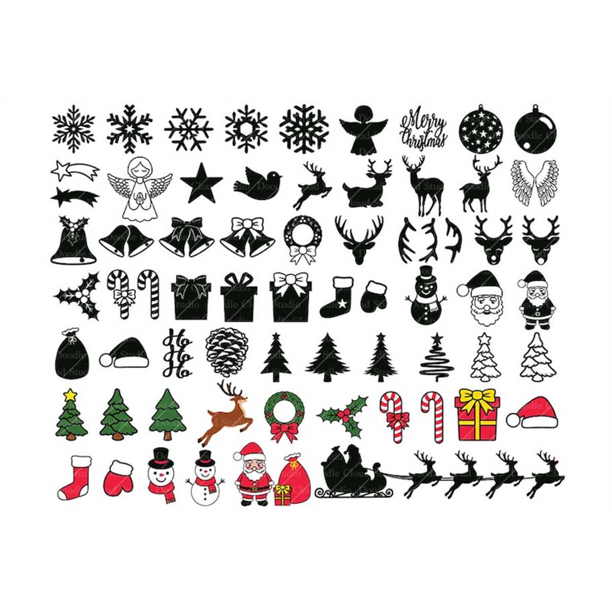 65 Christmas Ornaments Elements SVG files for Silhouette Cam - Inspire ...