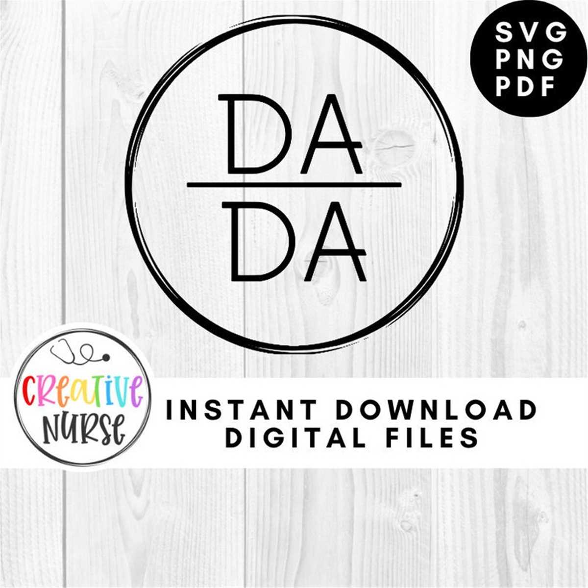 Instant Download Cut File SVG / Circle Dada SVG Dad Father / - Inspire ...
