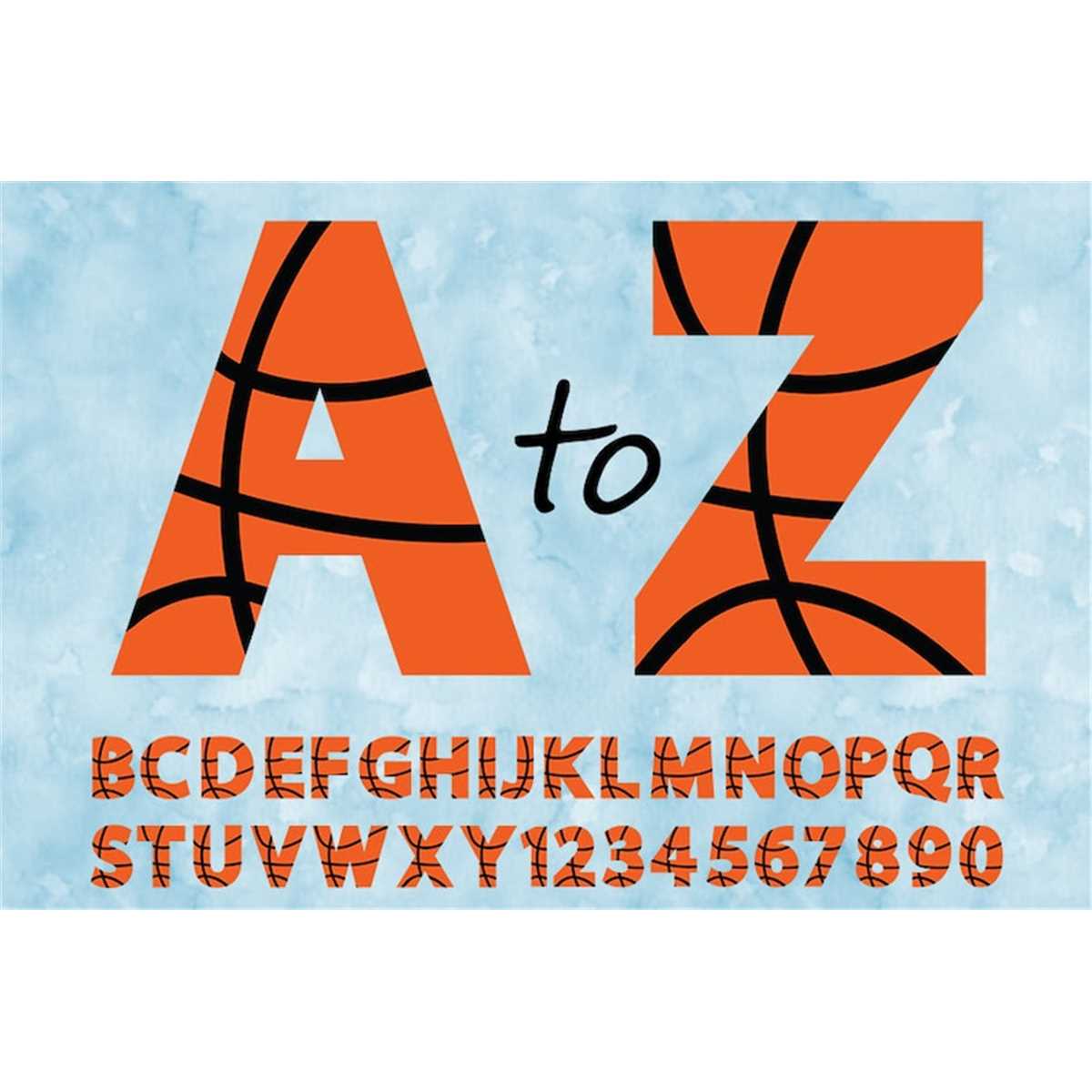 Basketball Alphabet & Numbers SVG Files for Silhouette and C - Inspire ...
