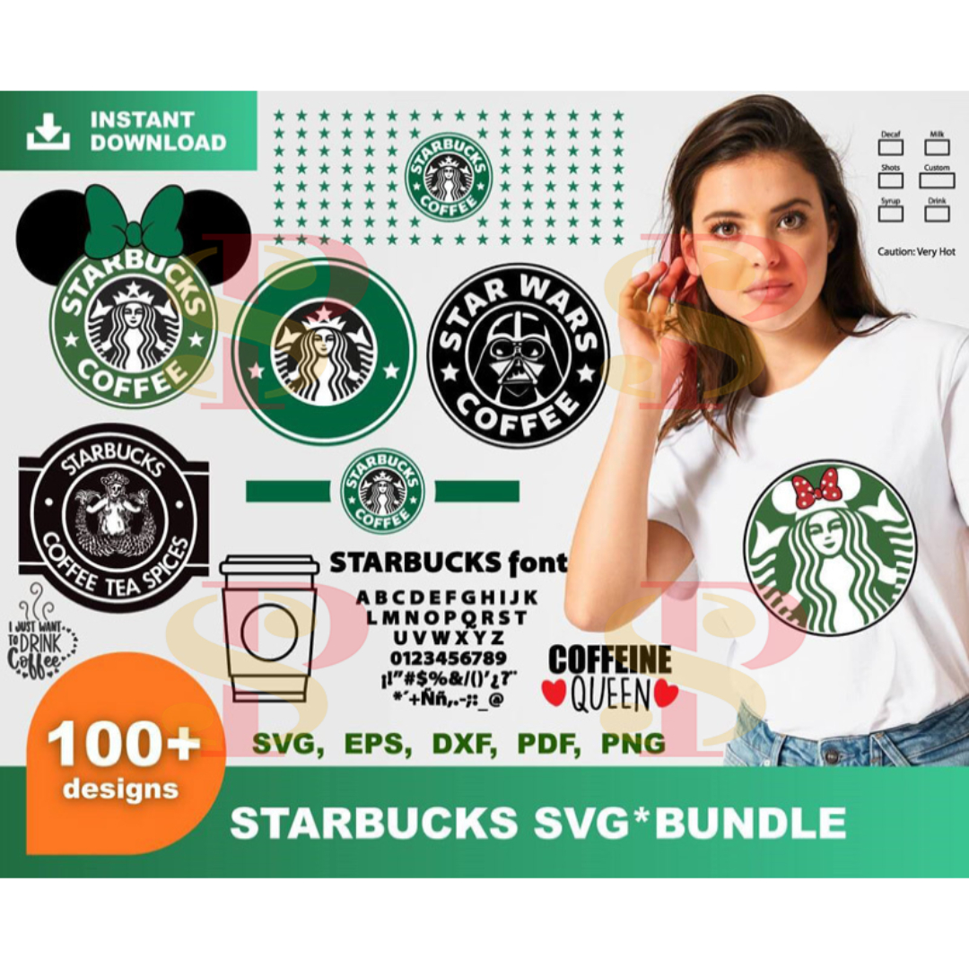 Starbuck Bundle Svg, Starbucks Svg, Starbucks Logo Svg, Star | Inspire ...