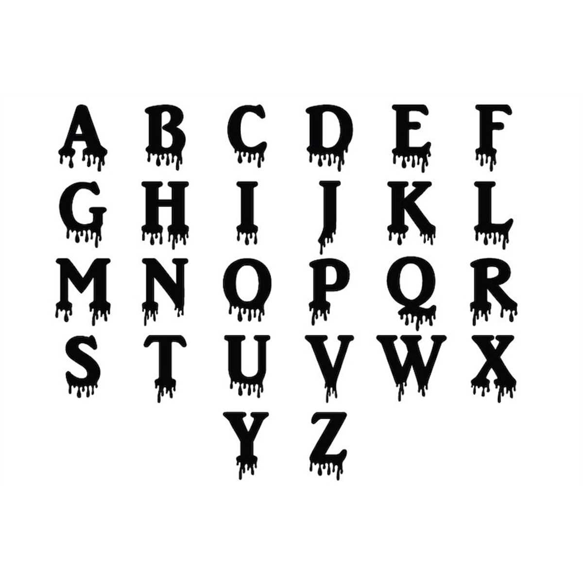Dripping Letters SVG, Dripping Alphabet SVG Cut Files Silhou | Inspire ...