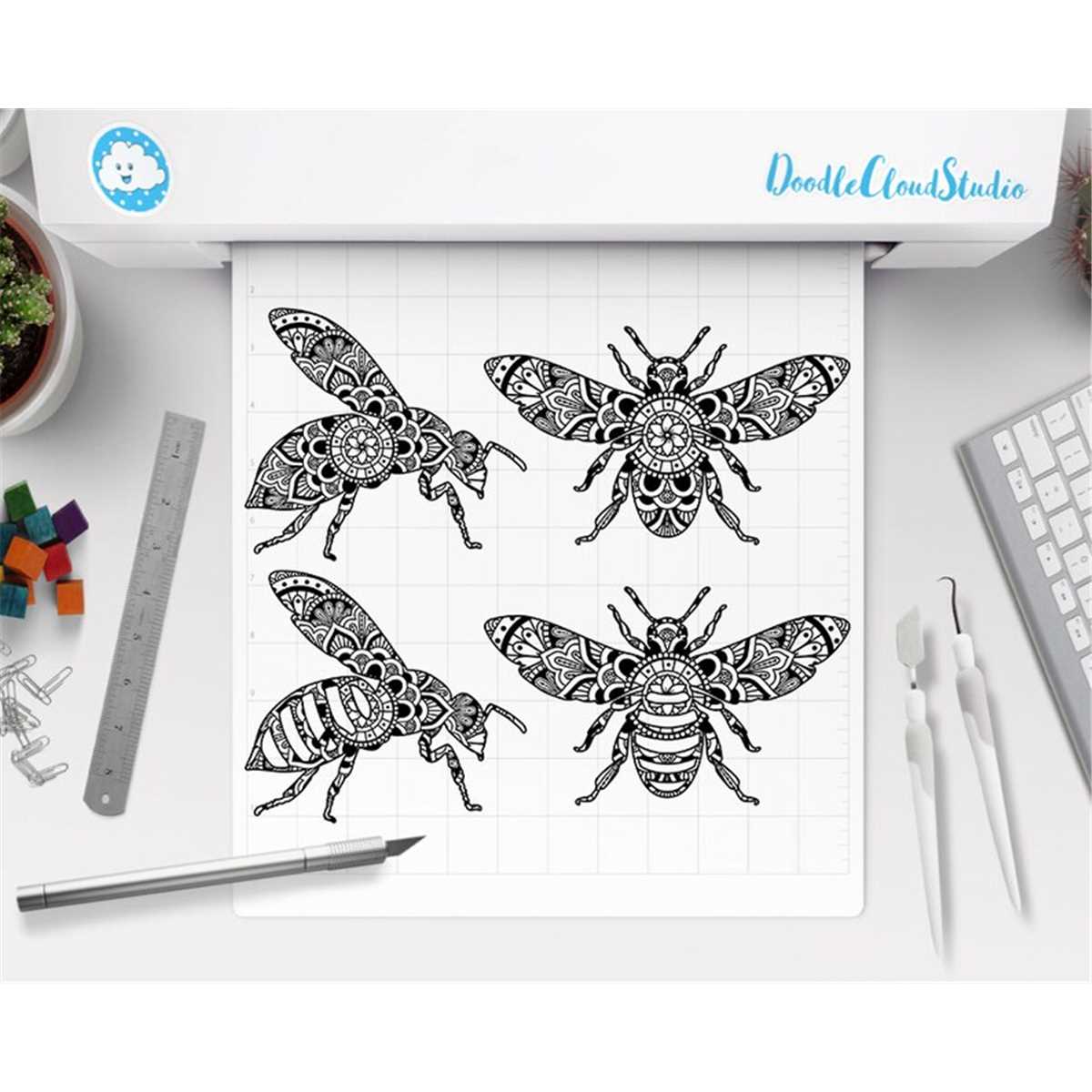 Bee Mandala SVG, Mandala Bee SVG Files for Silhouette and Cr - Inspire ...