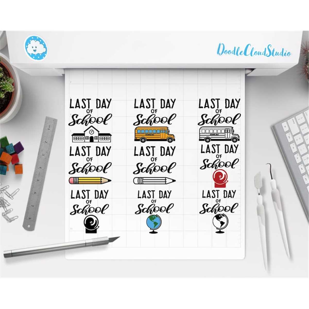 Last Day of School SVG, School SVG Files for Silhouette Came | Inspire ...