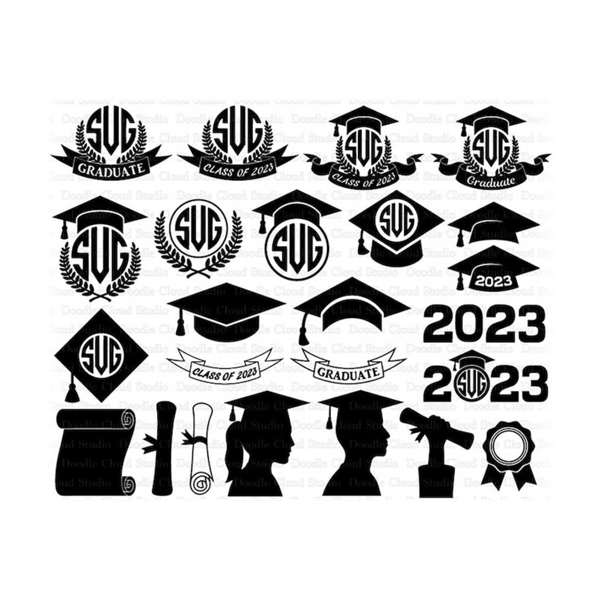 2023 Graduation Monogram SVG Graduation Hat, Graduate SVG fi | Inspire ...