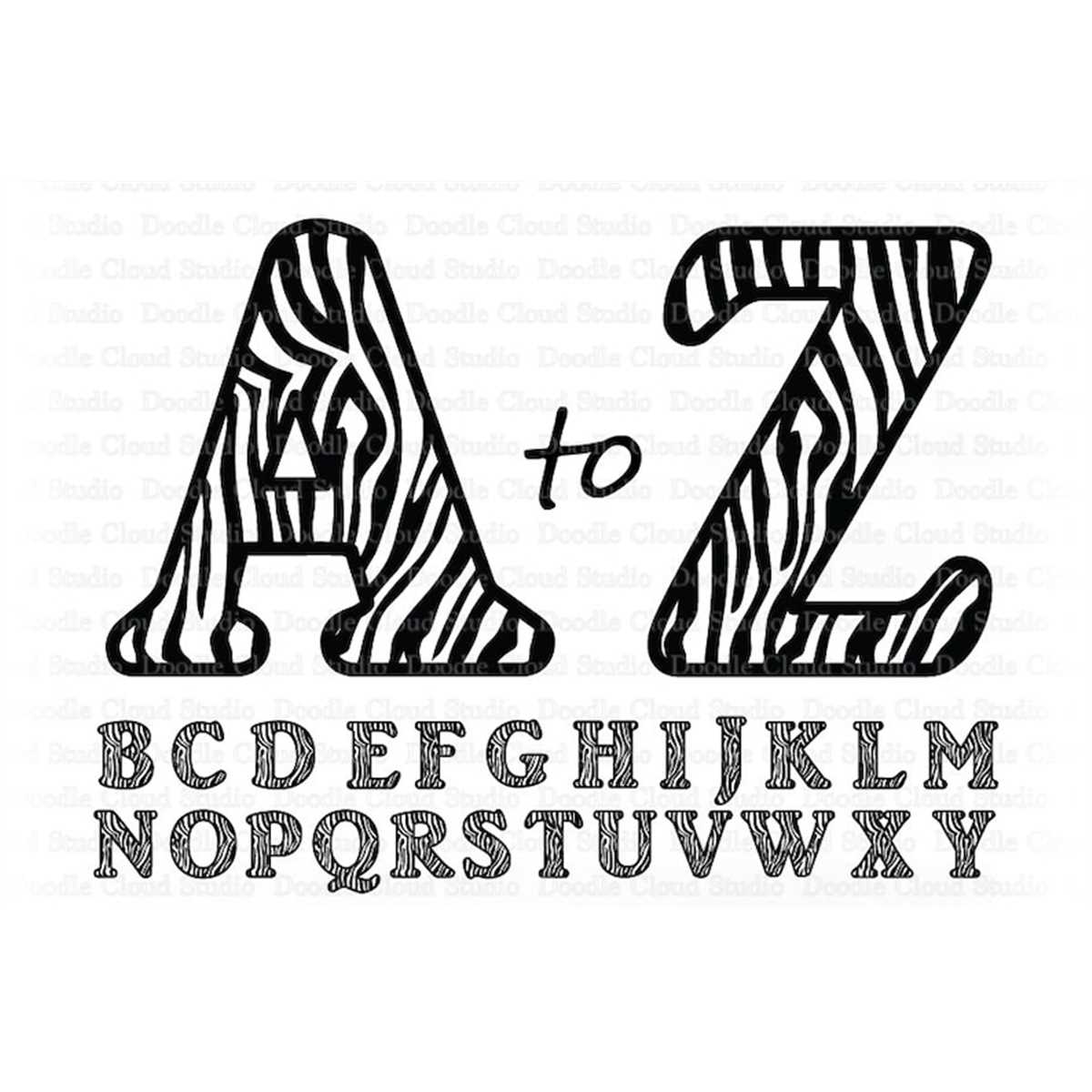 Zebra Hide Alphabet SVG, Zebra Letters SVG Files for Silhoue | Inspire ...