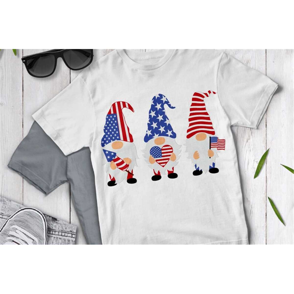 Patriotic Gnomes SVG, Gnome SVG Files for Silhouette Cameo a | Inspire ...