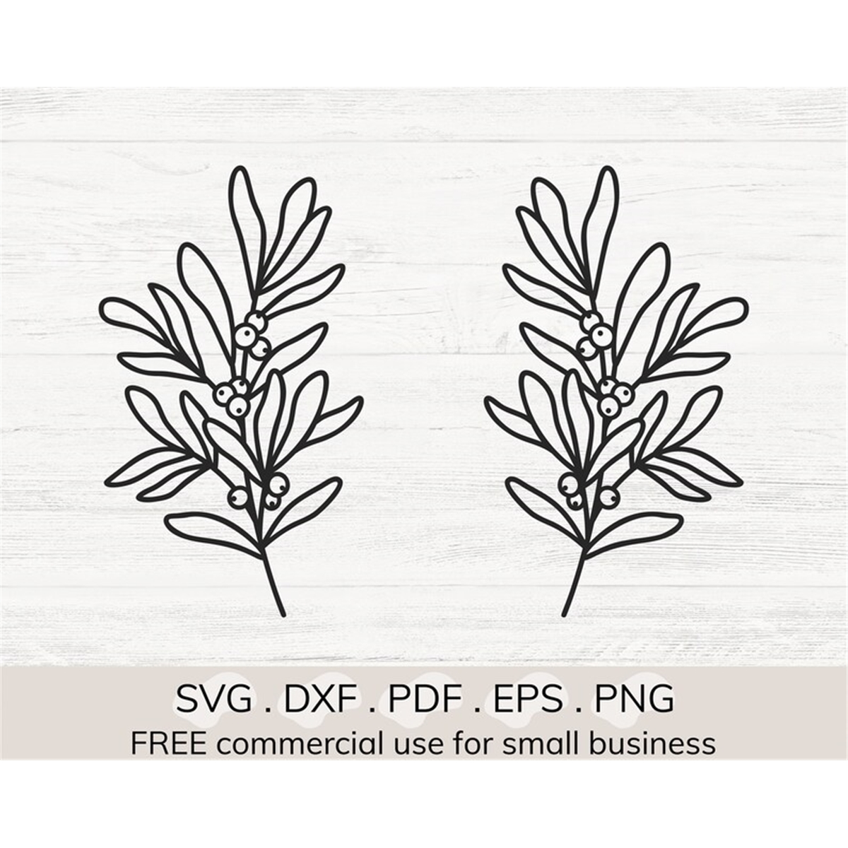 Christmas wreath svg, Mistletoe branches outline svg, Winter - Inspire ...
