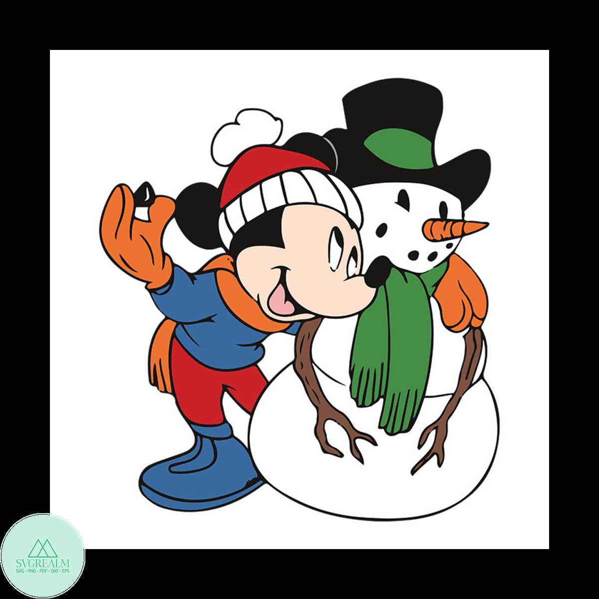 Mickey And Snowman Svg, Disney Svg, Mickey Svg, Snowman Svg, - Inspire ...