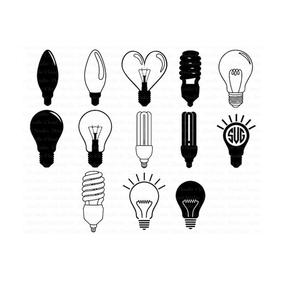 Lightbulb Svg, Light Bulb Monogram SVG files for Silhouette - Inspire ...