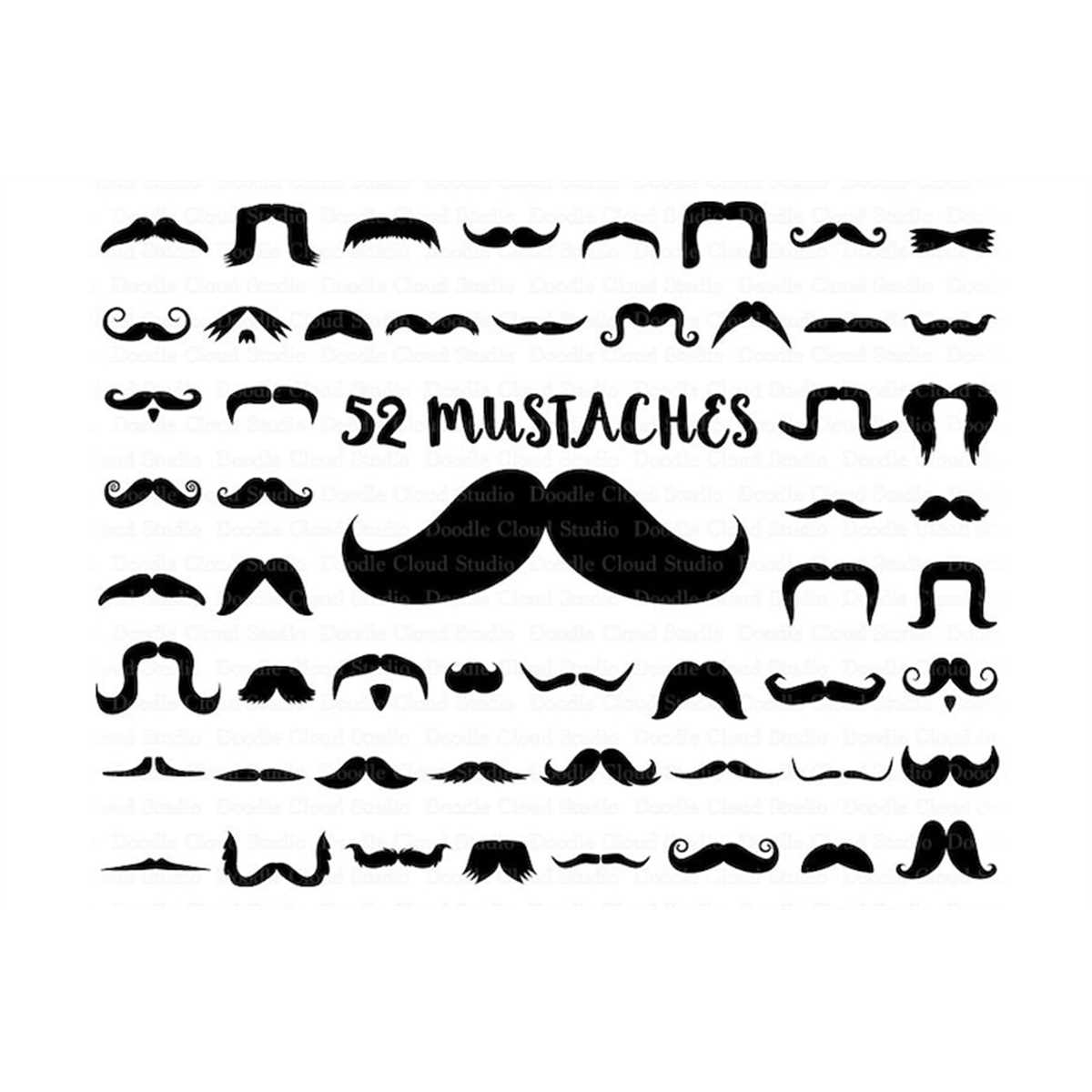 Mustaches SVG Files, Mustache SVG Files for Silhouette Cameo - Inspire ...