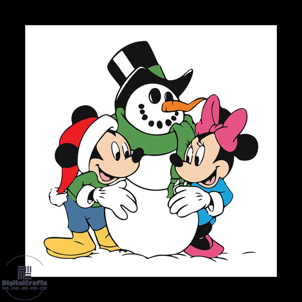 Mickey Minnie And Snowman Svg, Disney Svg, Mickey Svg, Snowm - Inspire ...