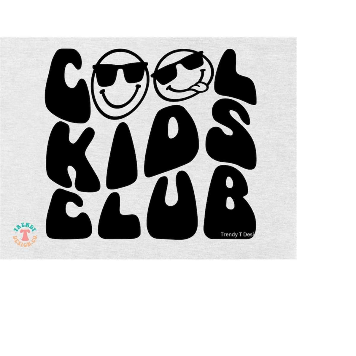 Retro Kids SVG PNG, Cool Kids Club SVG, Smile Faces, Toddler | Inspire ...