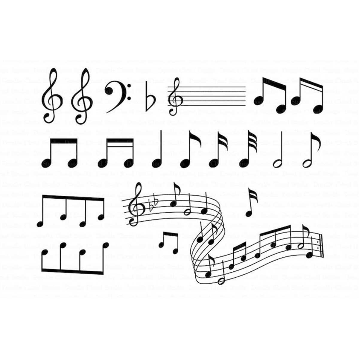 Musical Notes SVG for Silhouette Cameo and Cricut. Music pen - Inspire ...
