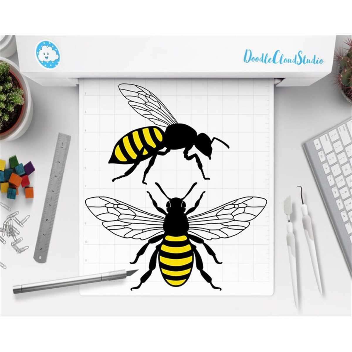 Bee SVG, Honey Bee SVG, Insect SVG, Bee Svg Files for Silhou | Inspire ...