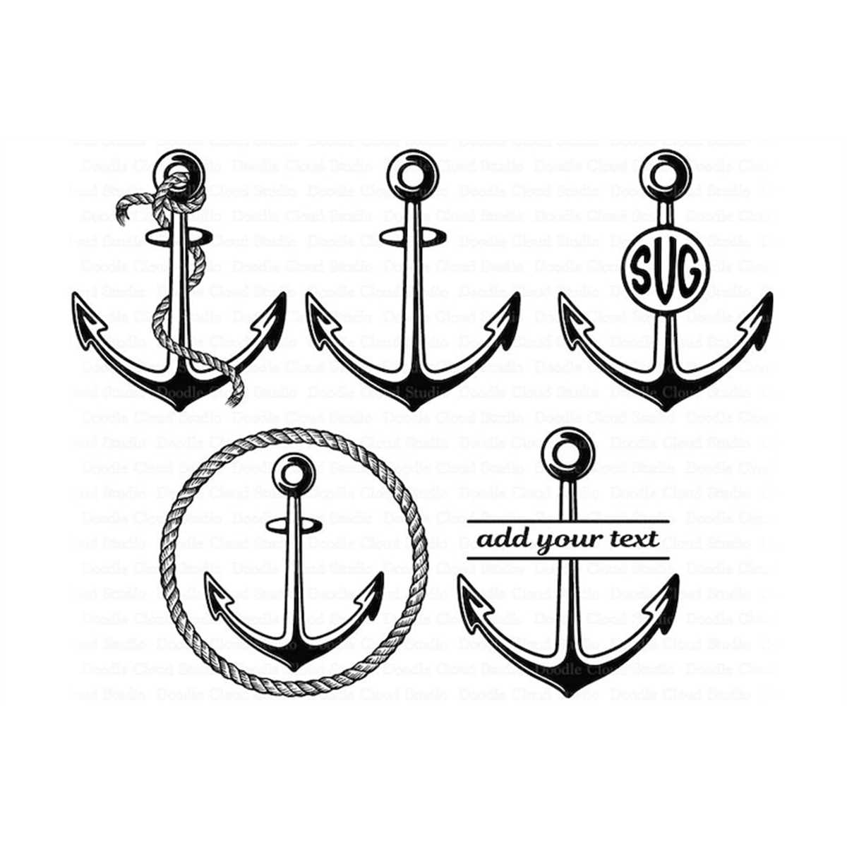Anchor SVG, Rope Anchor, Anchor Monogram, Anchor SVG files f - Inspire ...