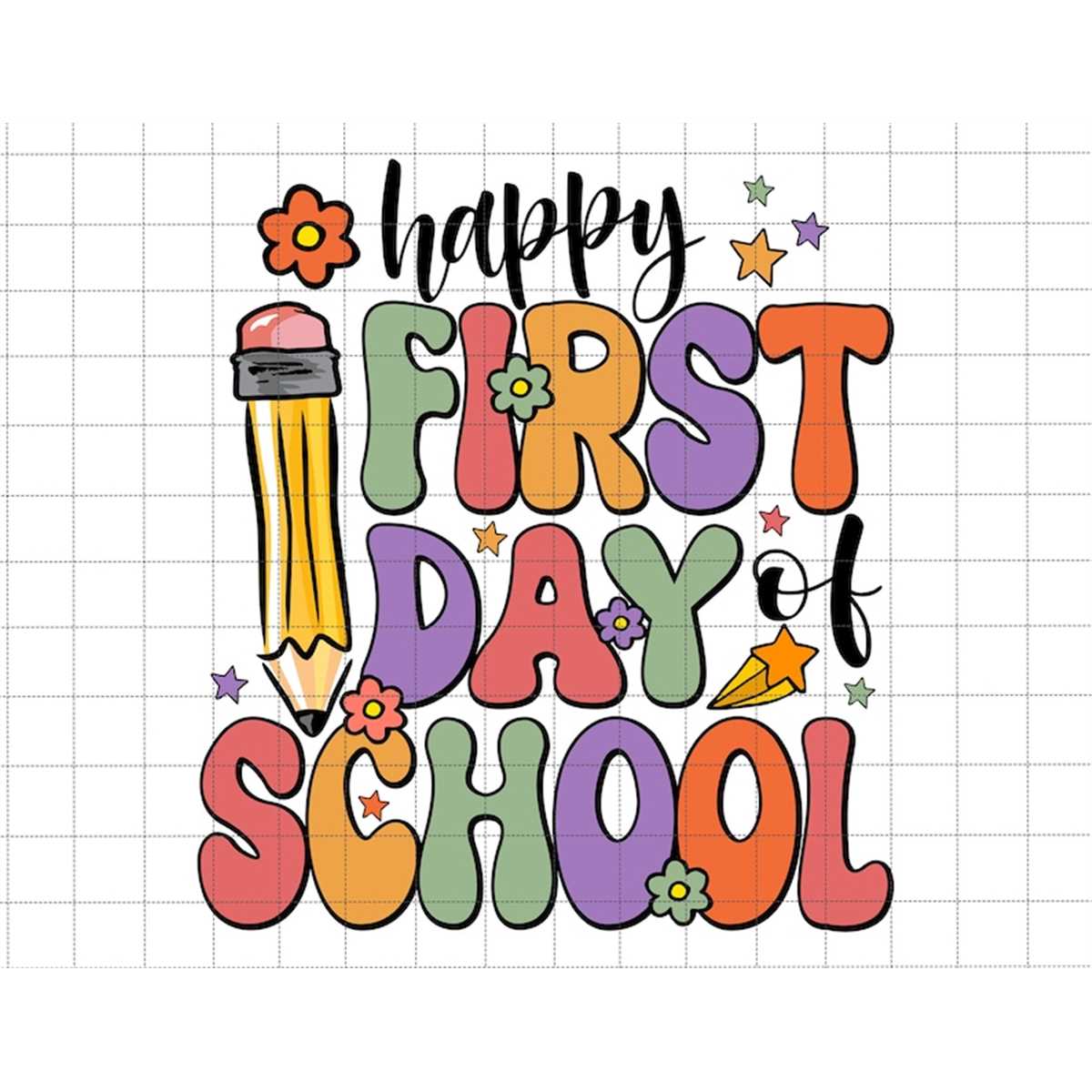 Happy First Day Of School Svg, Back to School Svg, 1st Grade | Inspire ...