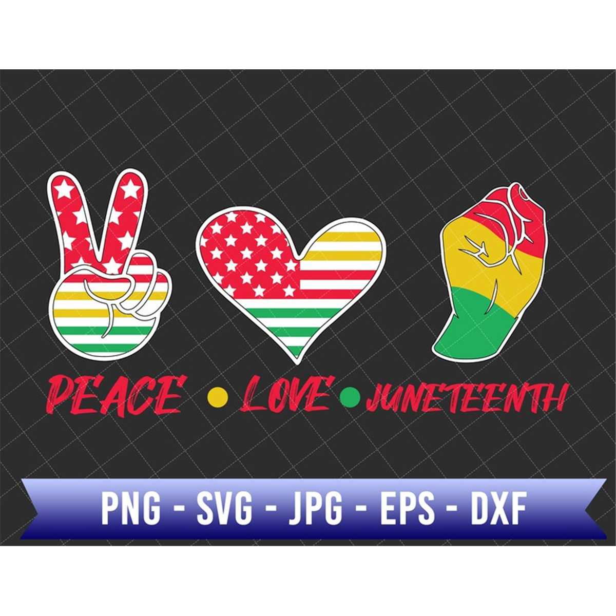 Peace Love Juneteenth Svg, Juneteenth Since 1865 Svg, Junete | Inspire ...