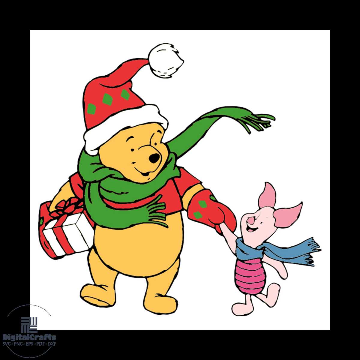 Pooh And Piglet Christmas Svg, Disney Svg, Pooh Svg, Winnie | Inspire ...