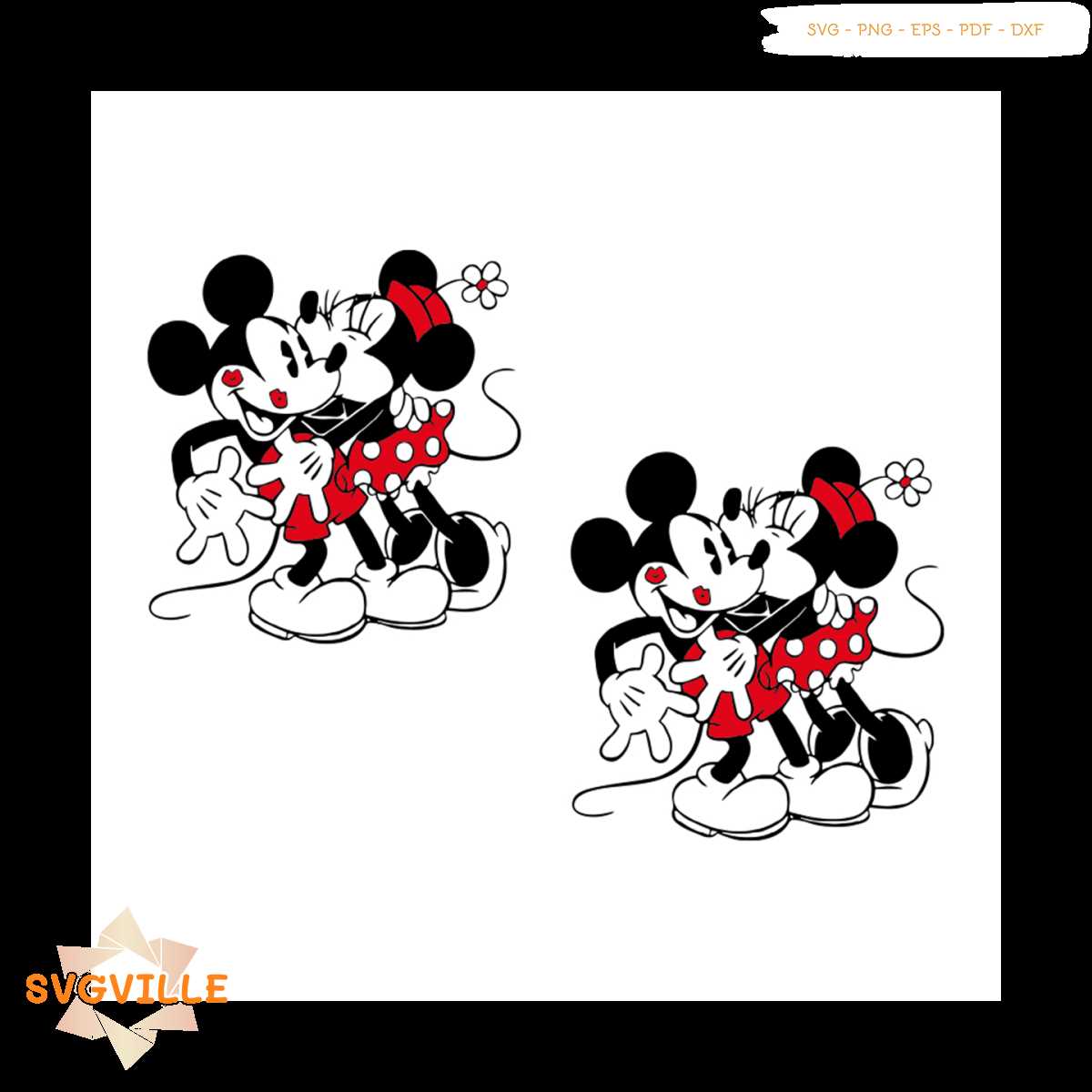 Kissing Mickey Minnie Svg Disney Svg Mickey Svg Mickey Mo Inspire