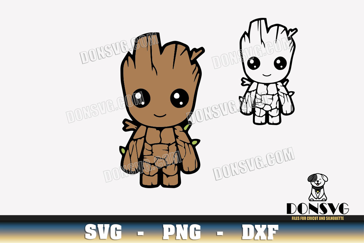 Happy Baby Groot SVG Superhero Outline png clipart for T-Shi | Inspire ...