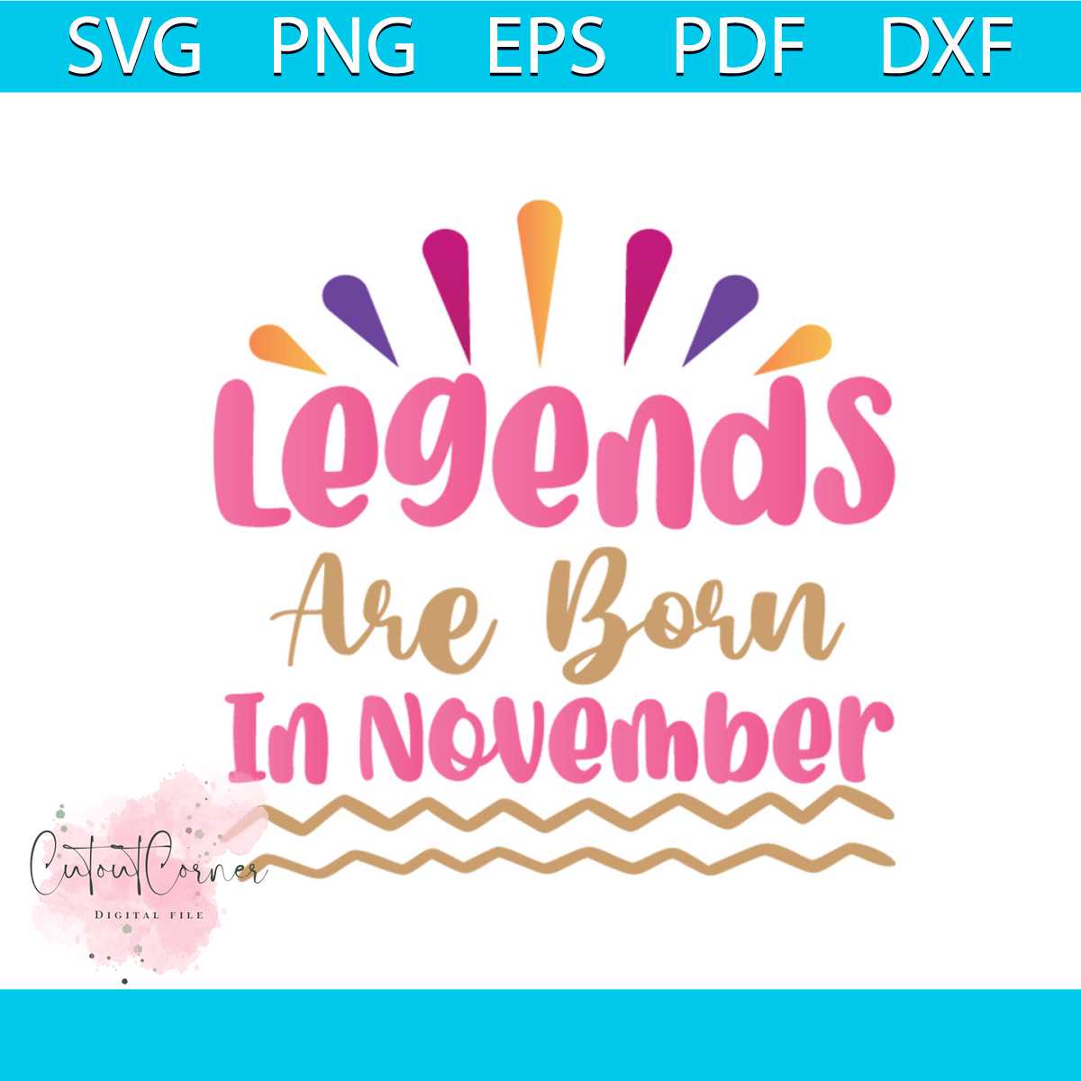 Legends are born in vovember Svg, Birthday Svg, Happy Birthd | Inspire ...