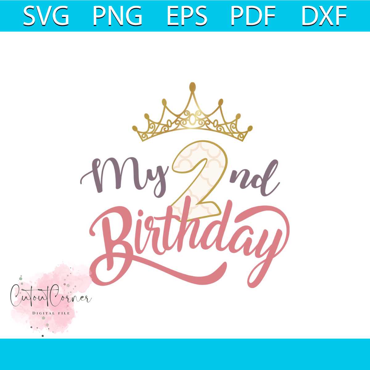 My 2nd birthday Svg, Birthday Svg, Happy Birthday Svg, Birth | Inspire ...