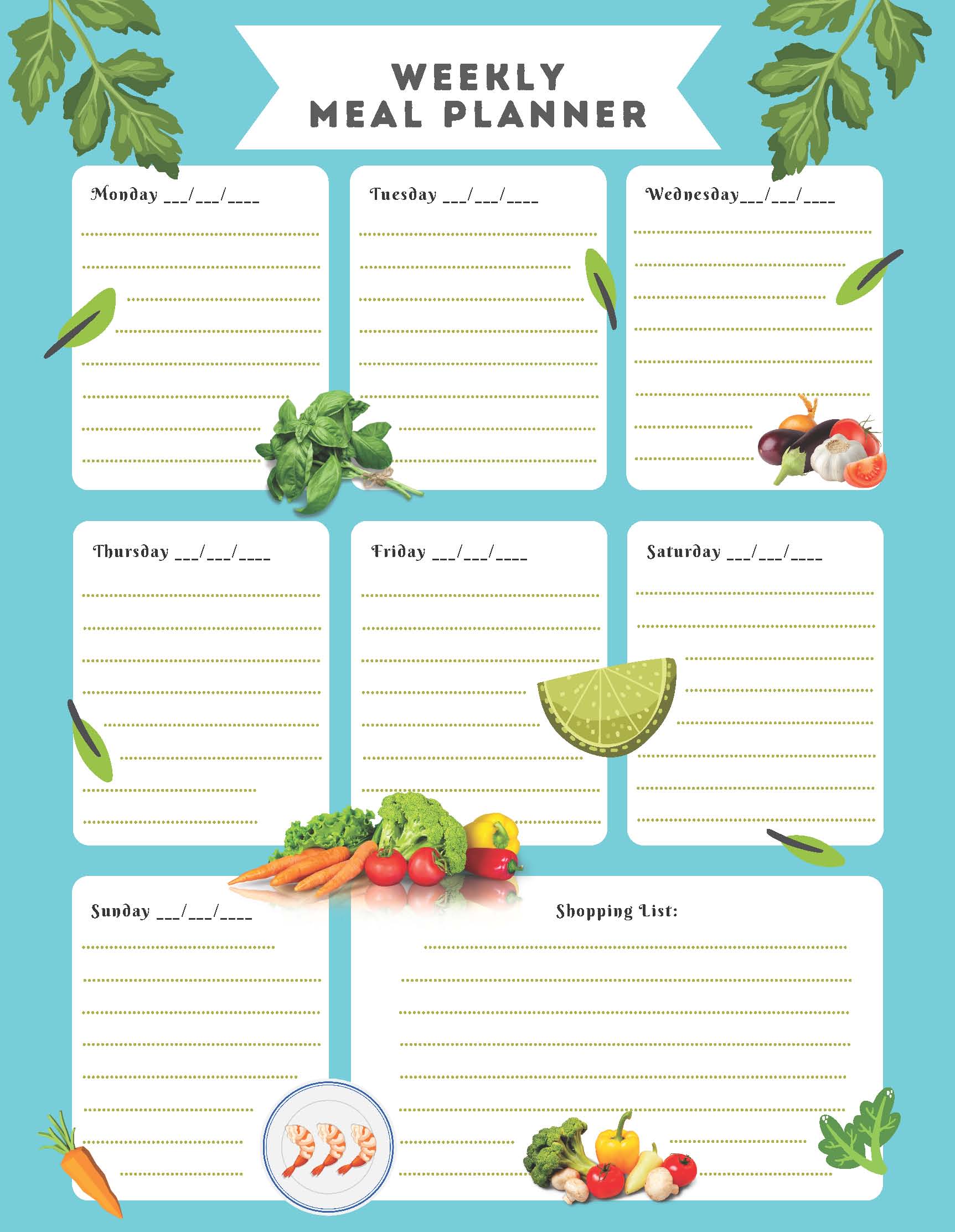 Great and Excellent Weekly Meal Planner Notebook and Food Pl | Inspire ...