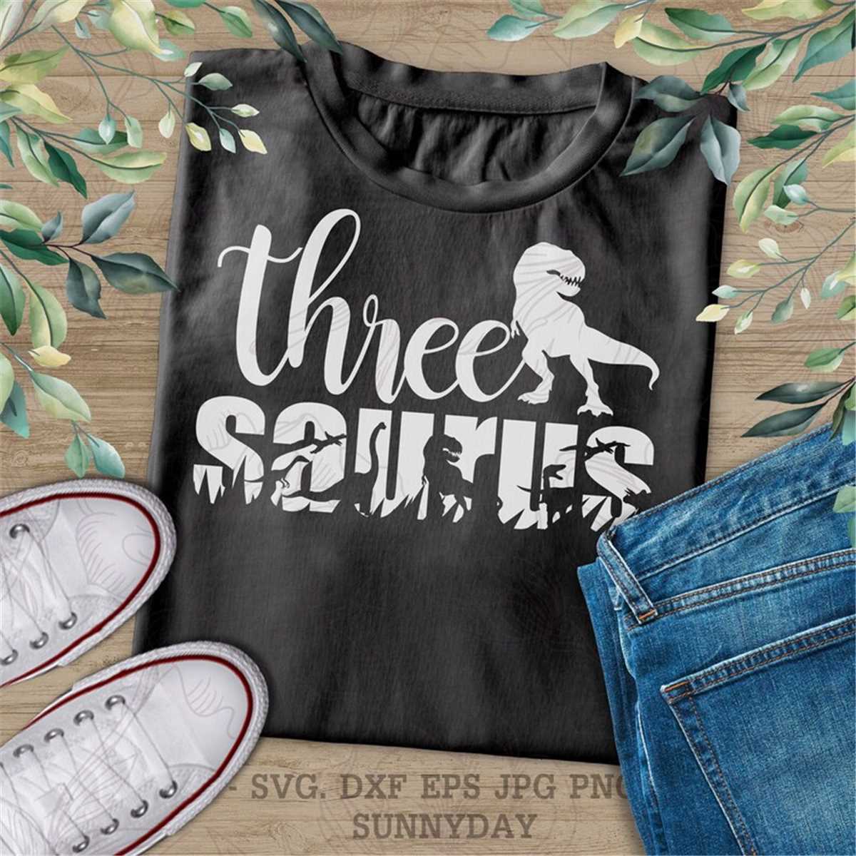 Three A Saurus Svg File,3rd birthday shirt,DXF Silhouette Pr | Inspire ...