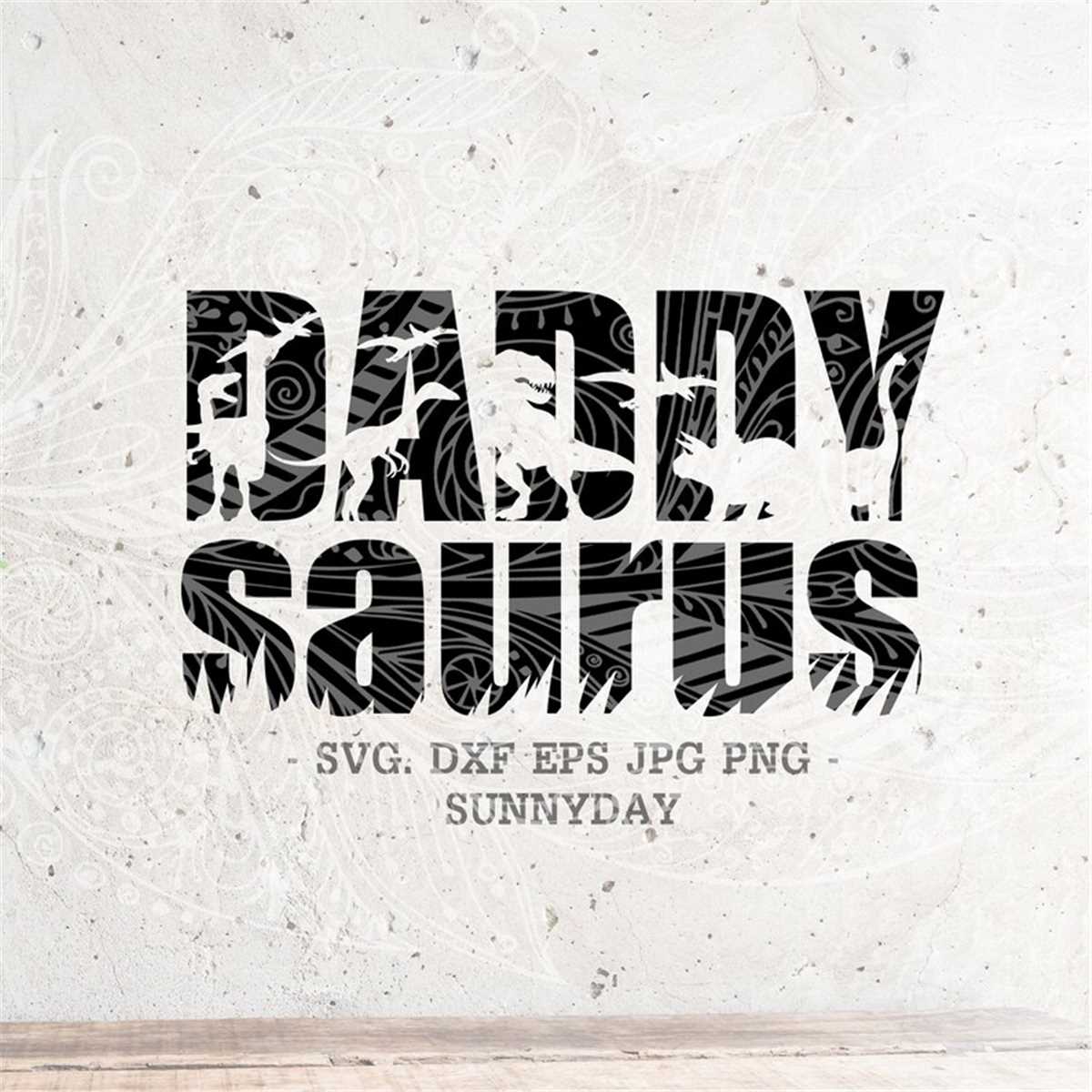 Daddy Saurus Svg,Matching Family Svg,DXF Silhouette Print Vi - Inspire ...