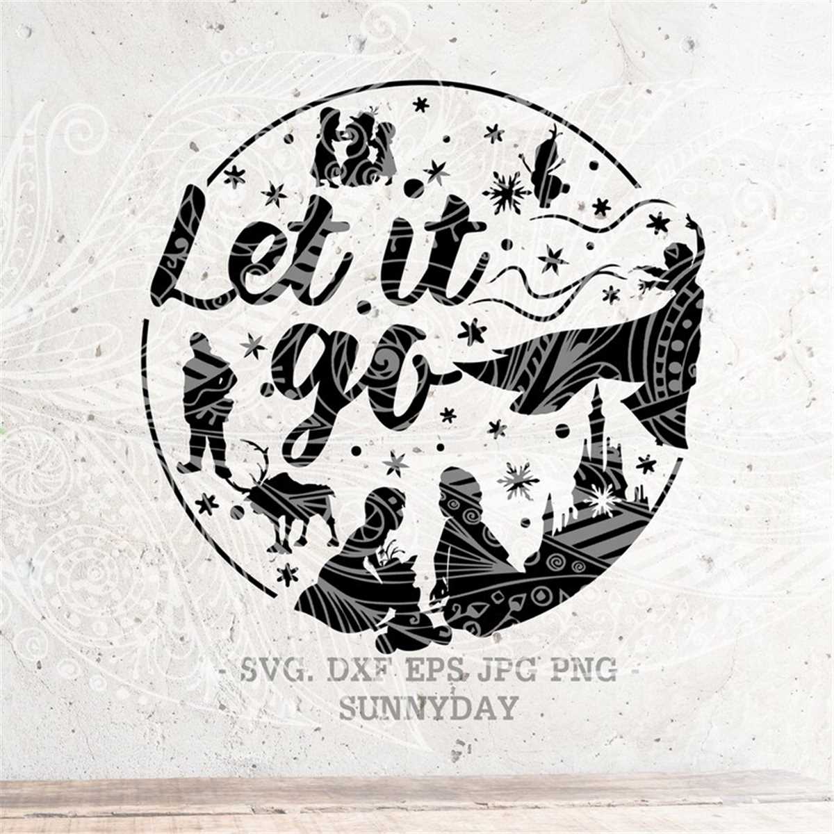 Let it go SVG File, DXF Silhouette Print Vinyl Cricut Cuttin | Inspire ...