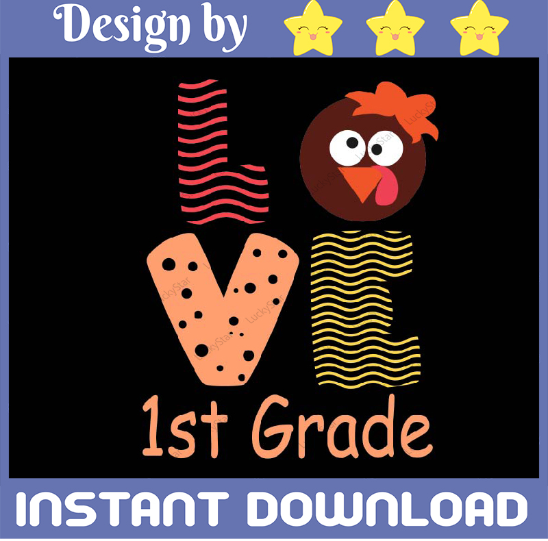 Love 1st grade svg, dxf,eps,png, Thanksgiving SVG, Thankful | Inspire ...
