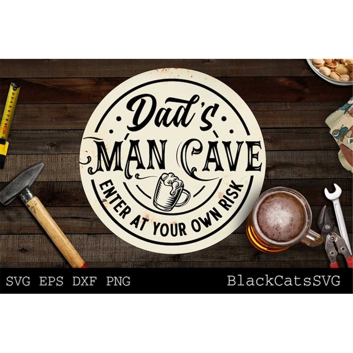 Dad's Man Cave svg, Enter at your own risk SVG, Garage svg, - Inspire ...