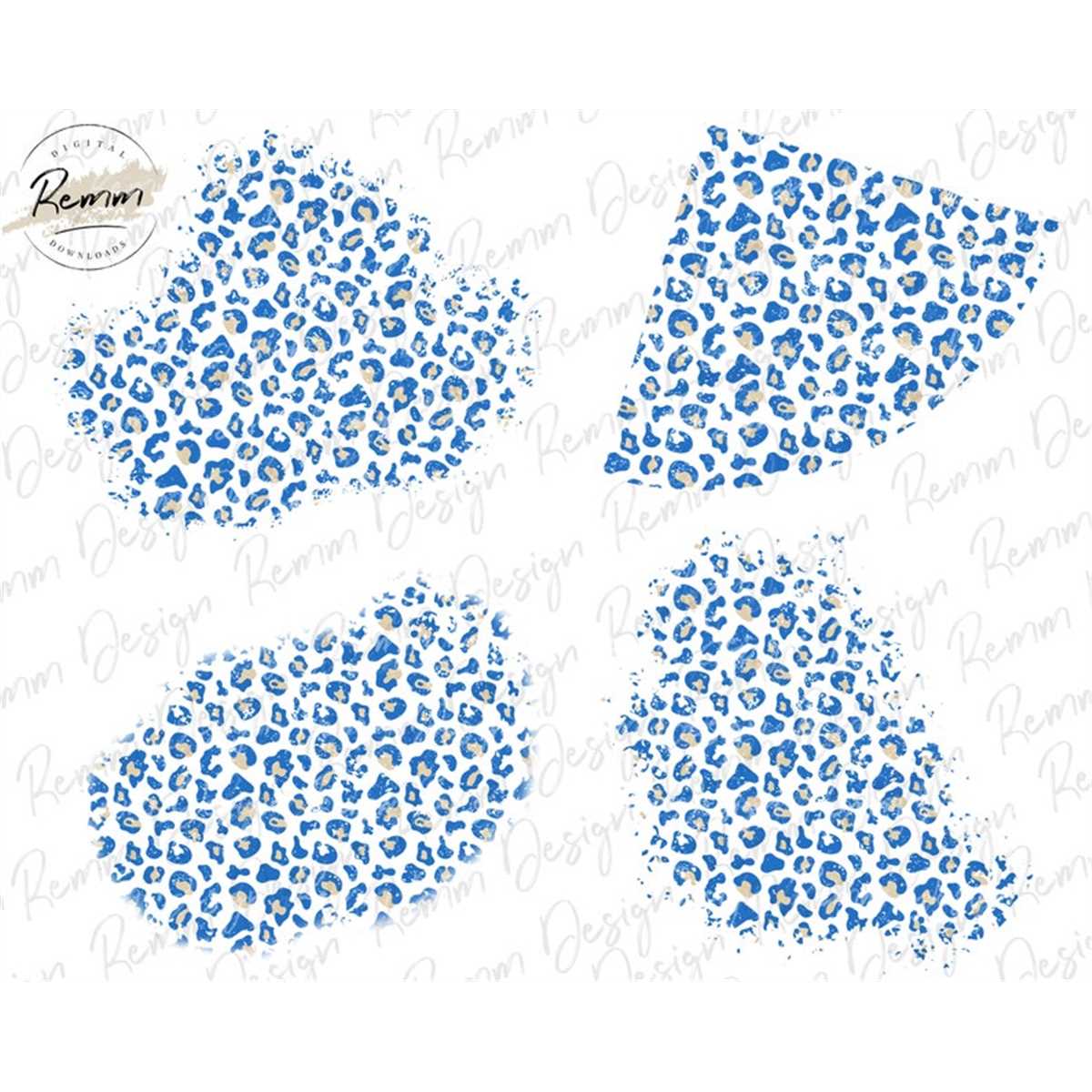 Blue Leopard Patches PNG, Distressed Patches Sublimation Des - Inspire ...