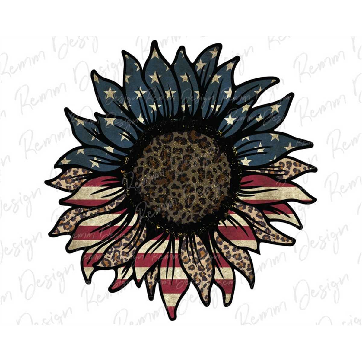 American Flag Sunflower Png, Leopard Sunflower Png, Sunflowe | Inspire ...