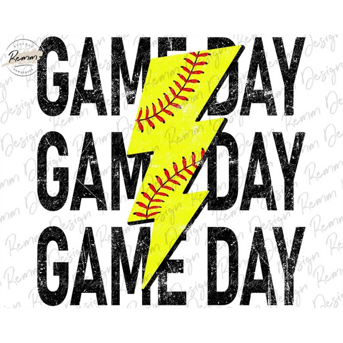 Game Day Softball Lightning Bolt Png, Distressed Softball Pn | Inspire ...