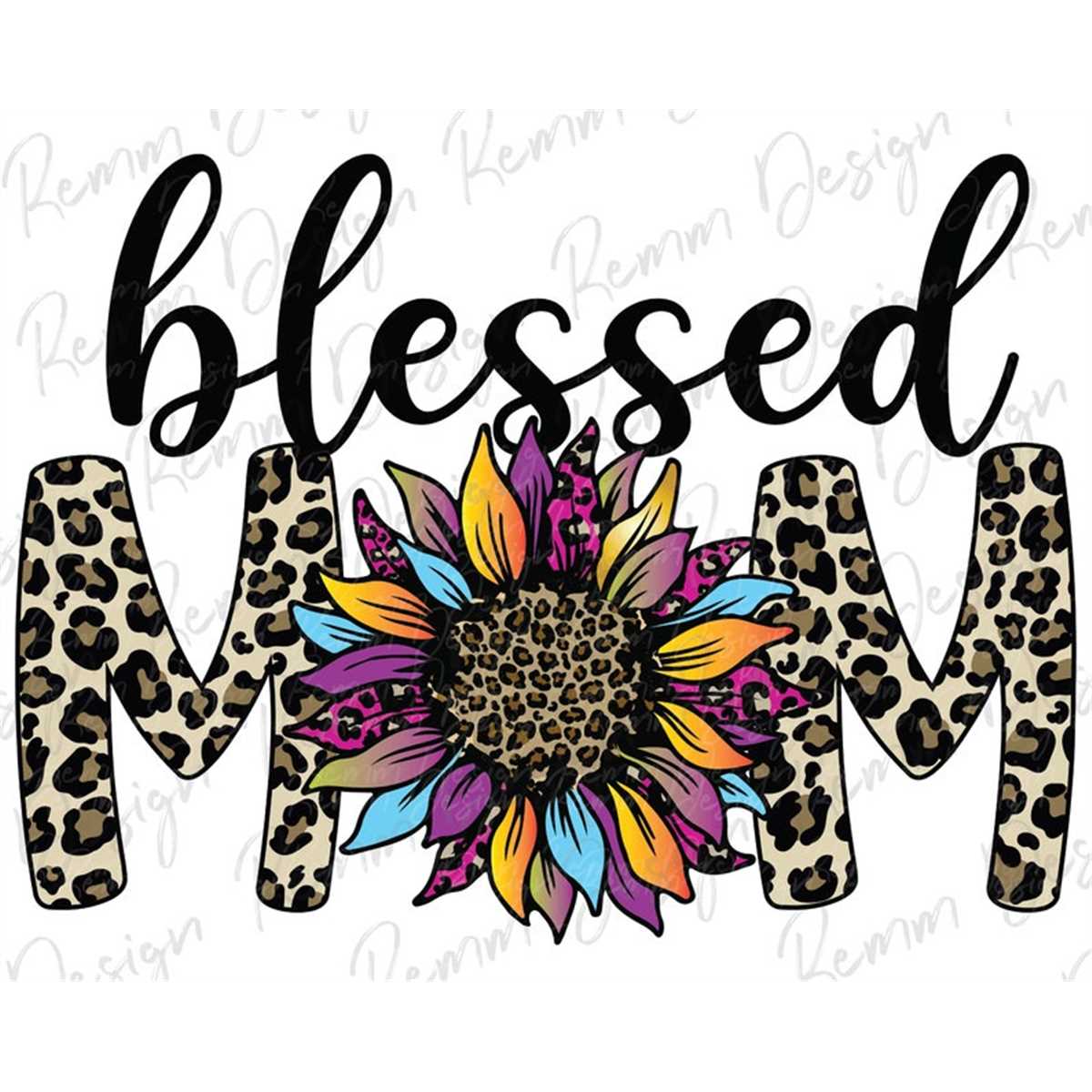 Blessed Mom PNG, Leopard Sunflower Png, Mom Png, Sublimation | Inspire Uplift