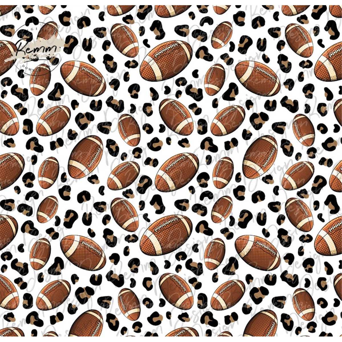 Seamless Football Leopard Pattern, Png and Jpeg, Digital Pap | Inspire ...