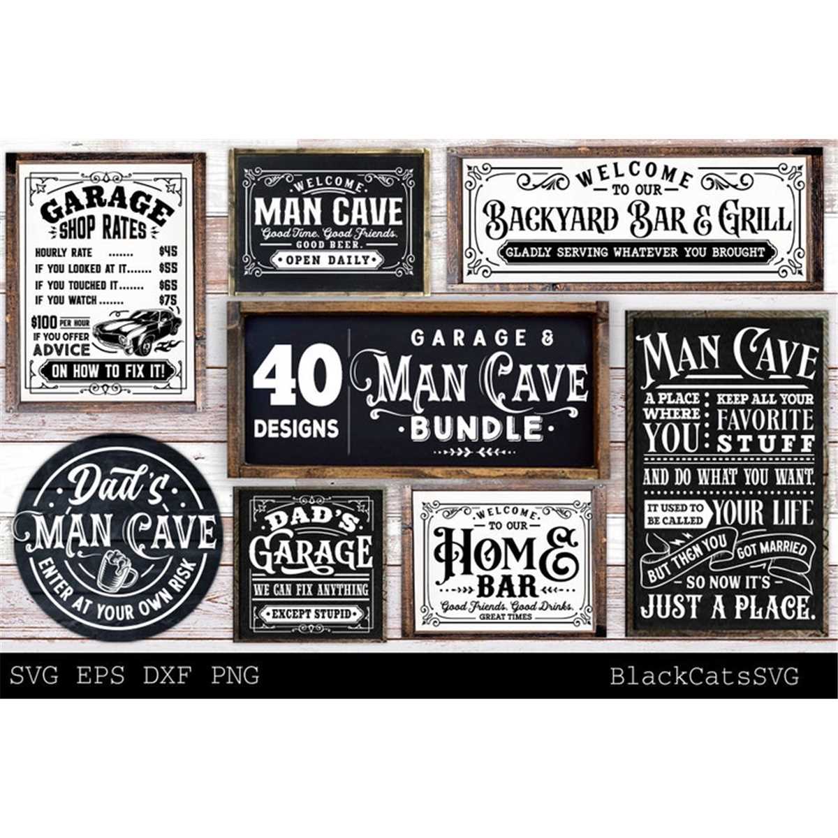 Man Cave SVG Bundle 40 designs, Garage SVG Bundle, Father's | Inspire ...
