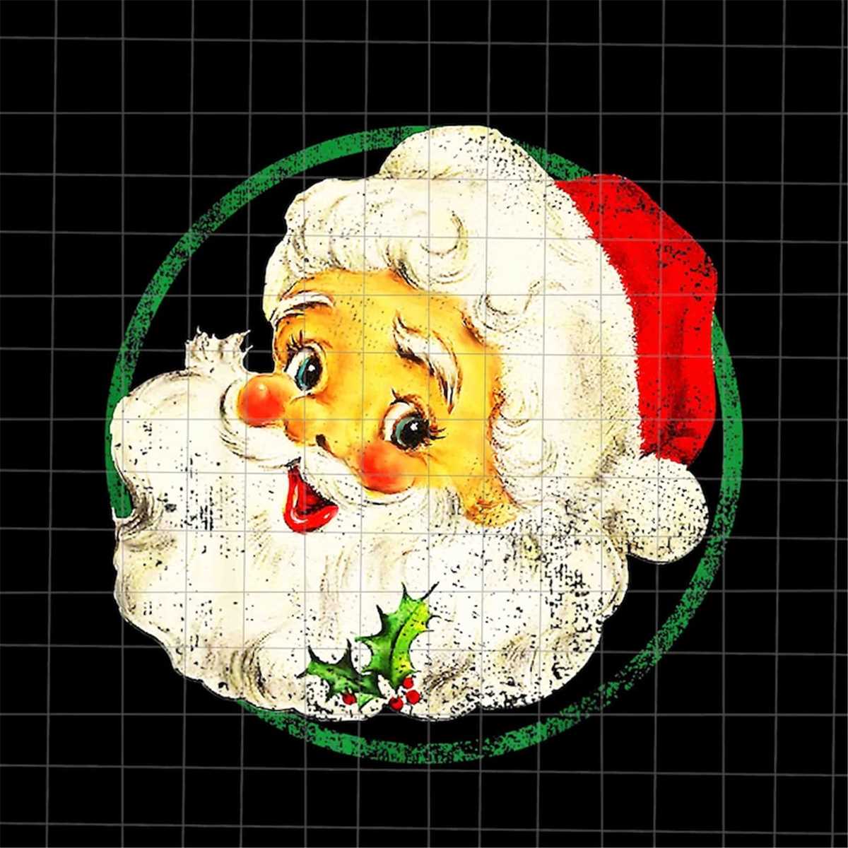 Santa Claus Face Old Png, Vintage Santa Claus Christmas Png, | Inspire ...