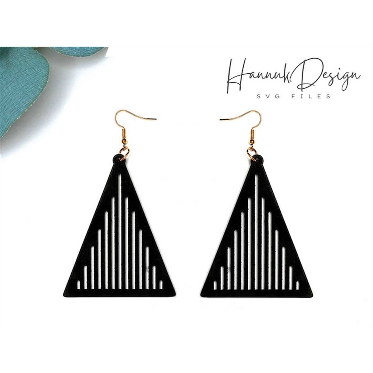 Triangle Minimalistic Earring Svg, Wood and Leather Cut File - Inspire ...