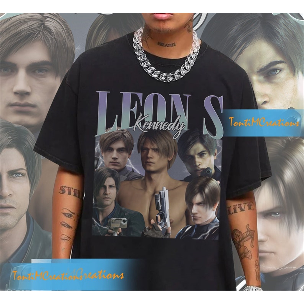 Vintage Leon Kennedy Shirt, Homage Leon Kennedy Shirt, Resid - Inspire ...