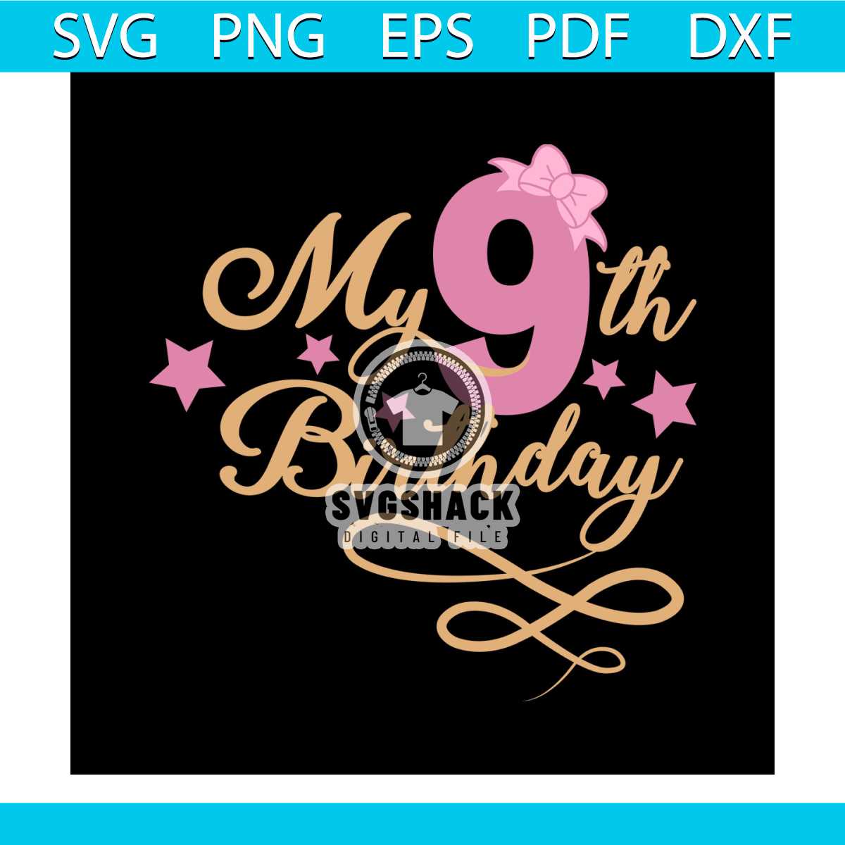 My 9th birthday Svg, Birthday Svg, Happy Birthday Svg, Birth - Inspire ...