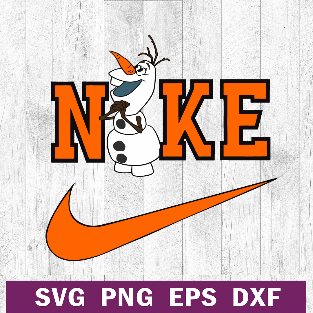 Olaf frozen Nike logo SVG PNG DXF file, Olaf frozen SVG, Nik - Inspire ...
