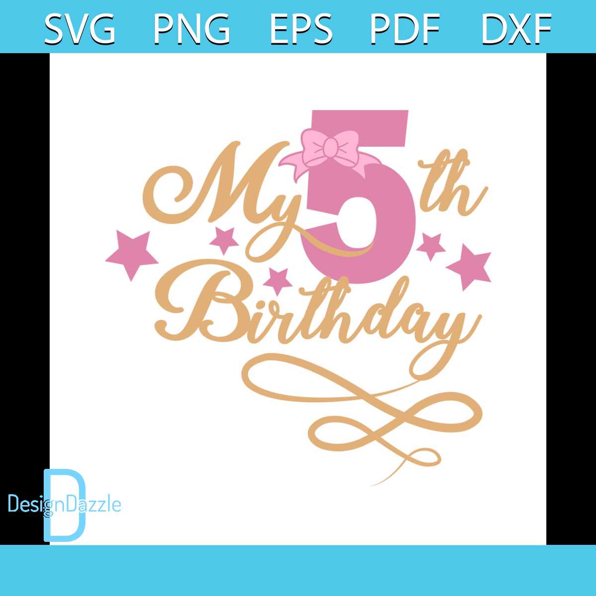My 5th birthday Svg, Birthday Svg, Happy Birthday Svg, Birth - Inspire ...