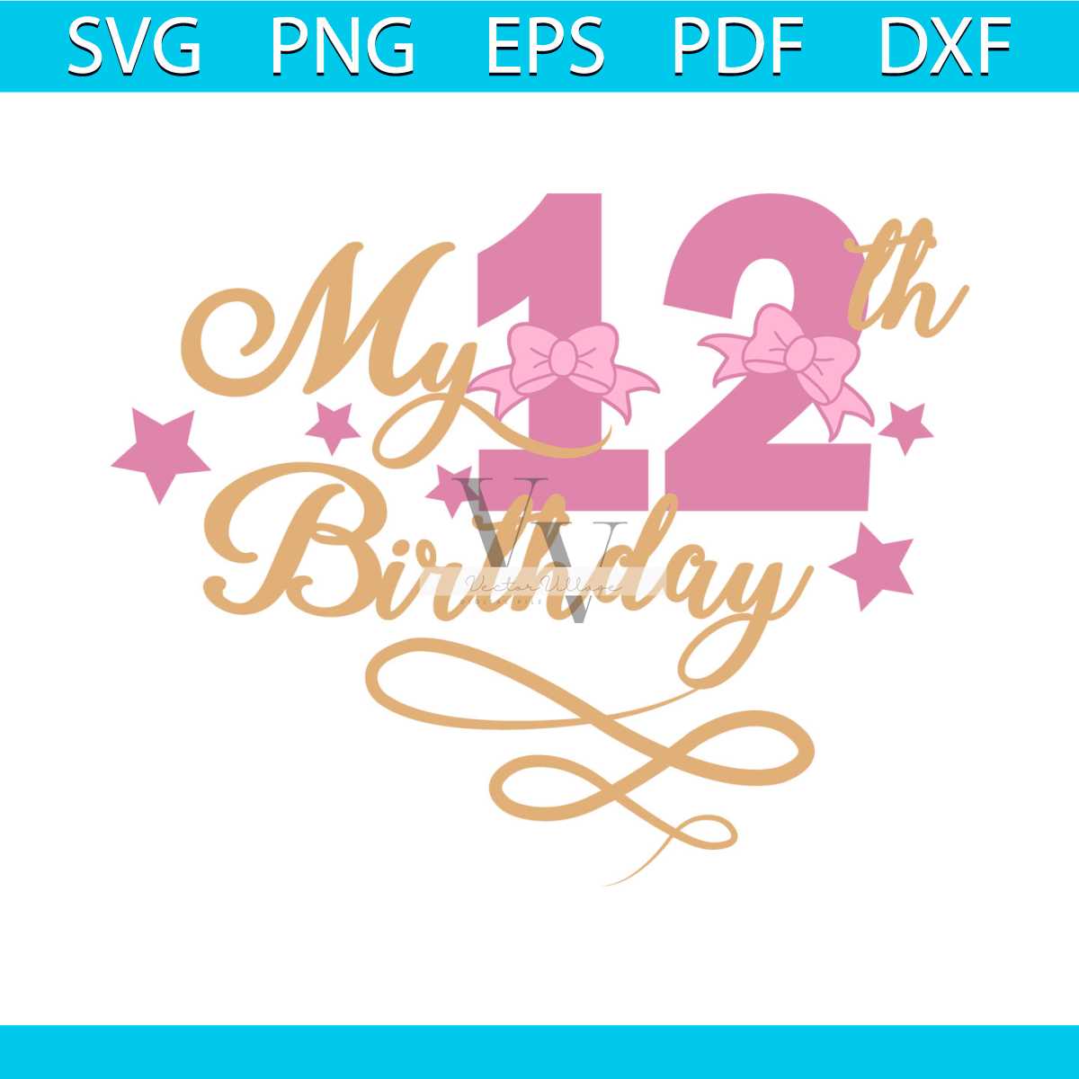 My 12th birthday Svg, Birthday Svg, Happy Birthday Svg, Birt | Inspire ...