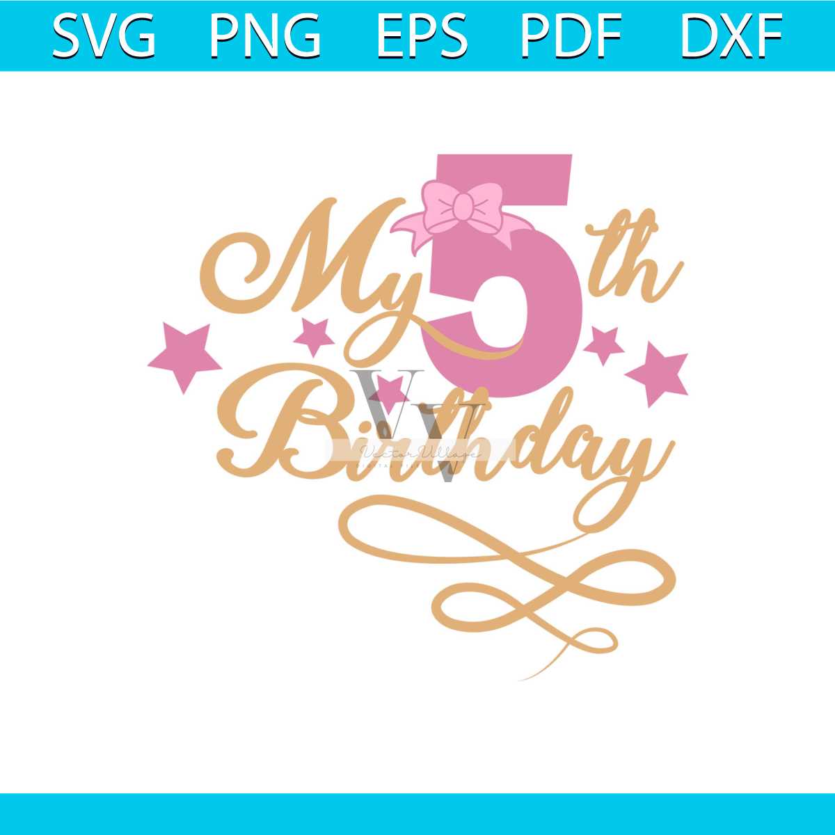 My 5th birthday Svg, Birthday Svg, Happy Birthday Svg, Birth | Inspire ...