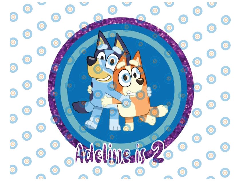 Bluey and Bingo Personalized Name and Age Png, Bluey Family | Inspire ...
